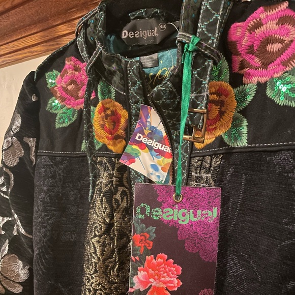 Desigual | Jackets & Coats | Desigual Embroidered Jacket Nwt | Poshmark